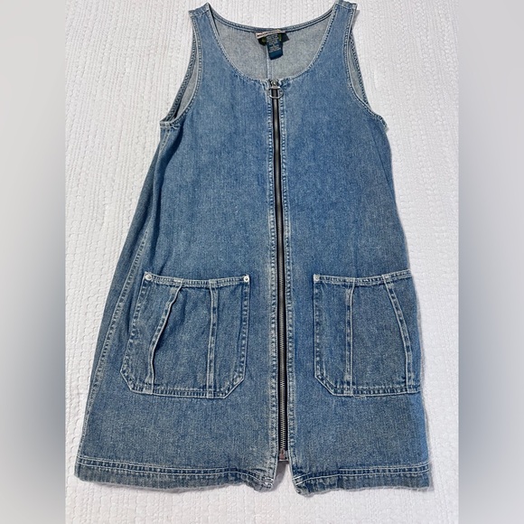 Express | Dresses | Vintage Express Jeans Denim Sleeveless Dress With ...